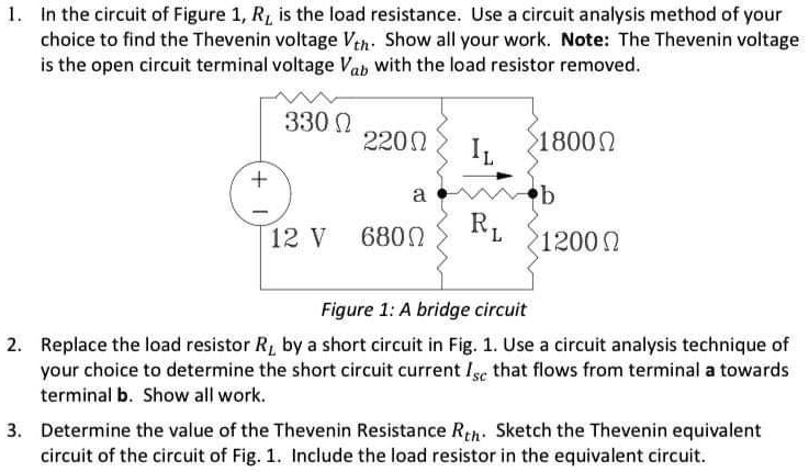 SOLVED: In the circuit of Figure 1,R is the load resistance. Use a ...