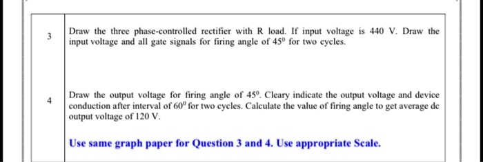 SOLVED: Course Name: Power Electronics Draw the three-phase controlled rectifier with an R load ...