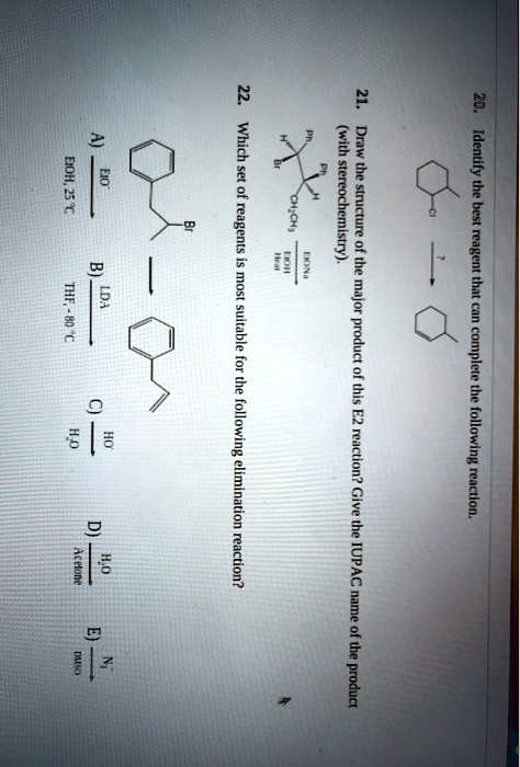 SOLVED: Draw and identify which set of reagents is the best reagent ...