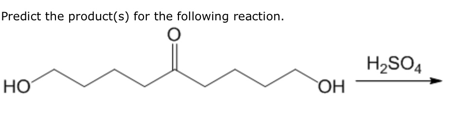 SOLVED: Predict the product(s) for the following reaction. H2SO4 + OH ...