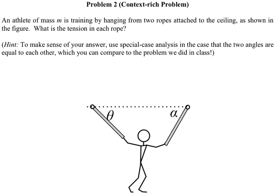 Problem 2 (Context-rich Problem) An athlete of mass m is training by ...