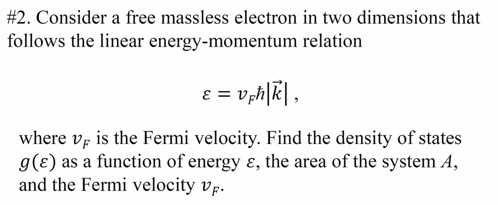 SOLVED: ASAP PLease follows the linear energy-momentum relation E =Vph ...