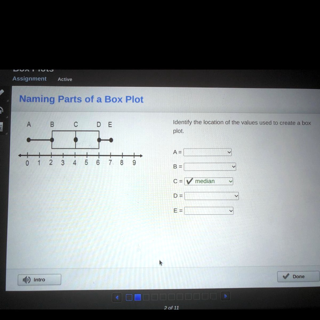 SOLVED: 'A B с DE Identify the location of the values used to create a ...