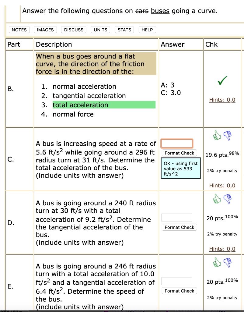 answer the following questions on cars buses going a curve notes images ...