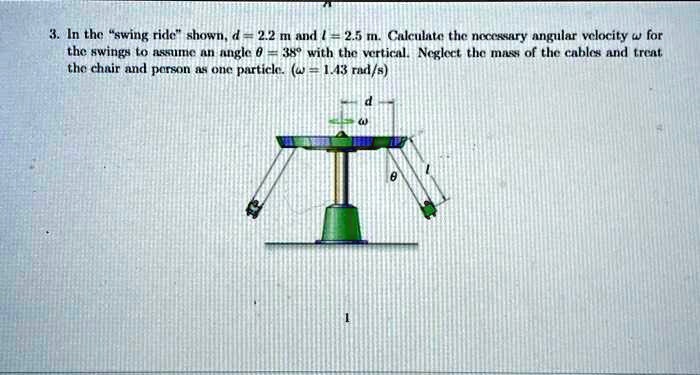 SOLVED: 3. In the swing ride, the height of the chair is 2.2 m and the ...