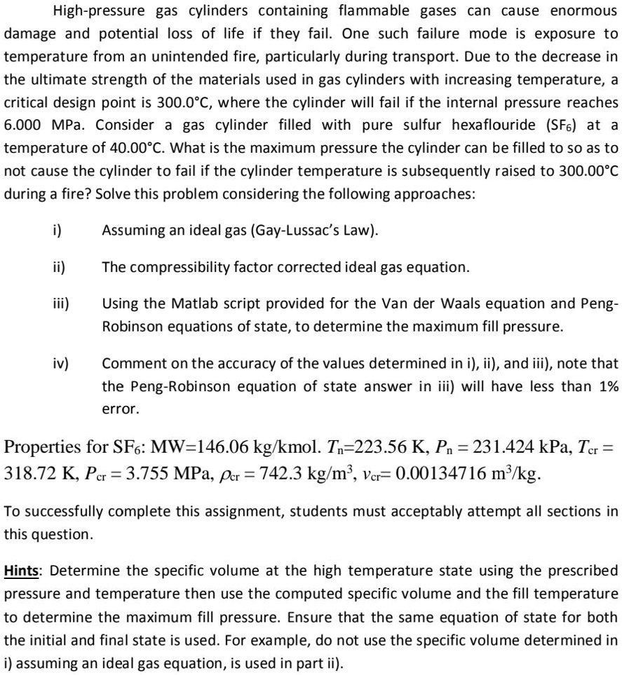 texts high pressure gas cylinders containing flammable gases can cause ...