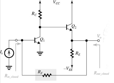 SOLVED: For the feedback amplifier shown above, (a) Assuming an ideal ...