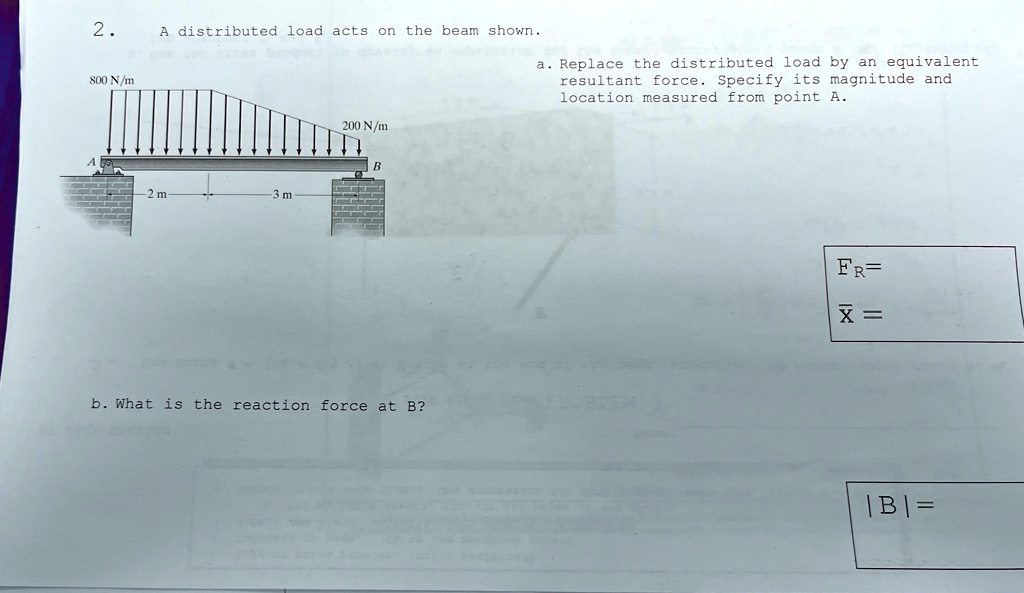 a distributed load acts on the beam shown a replace the distributed load by an equivalent ...