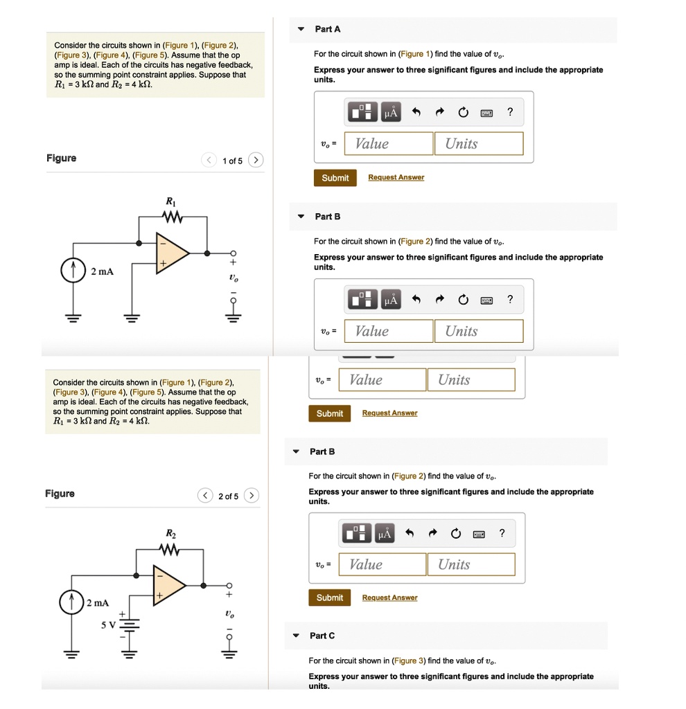 part a consider the circuits shown in figure 1 figure 2 for the circuit ...