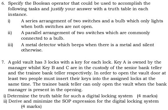 SOLVED: Specify the Boolean operator that could be used to accomplish the following tasks and ...