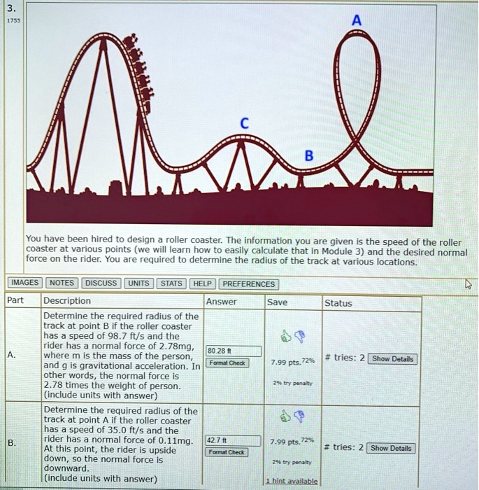 you have been hired to design roller coaster the information you are ...