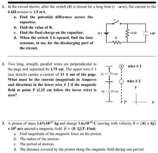 SOLVED: In the circuit shown, after the switch S is closed for a long ...