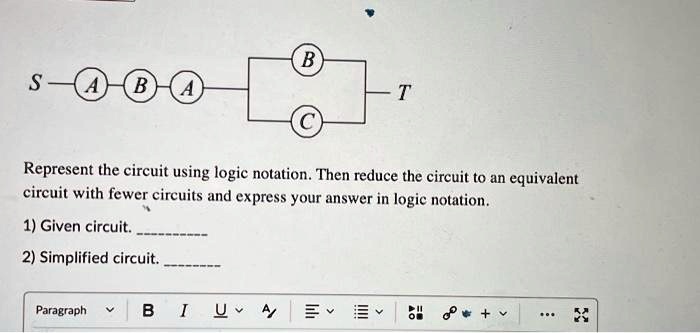 Represent The Circuit Using Logic Notation And Reducing It Represent The Circuit Using Logic