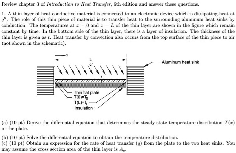 review chapter 3 of introduction to heat transfer 6th edition and answer these questions 1 a ...