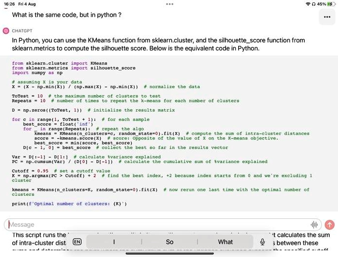 Solved Is This A Correct Way To Find An Optimal K For K Means Clustering Algorithm 1626 Fri 4 9870