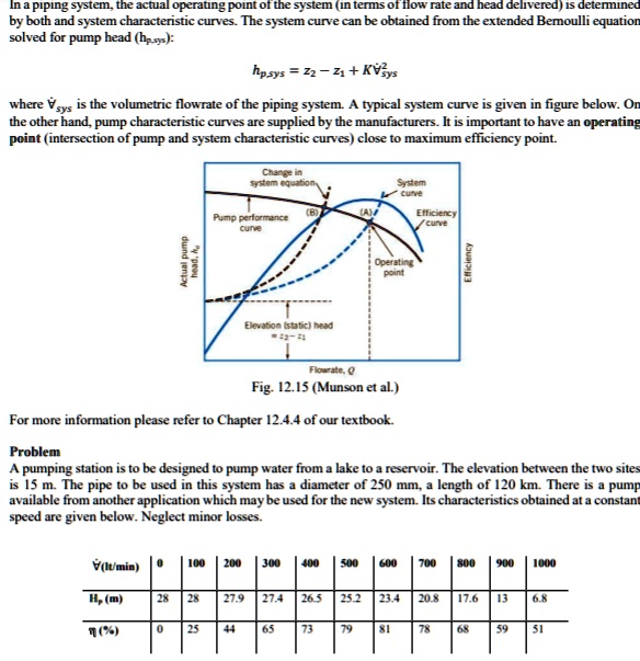 SOLVED: Determine the flow rate and power requirement for each pump if ...