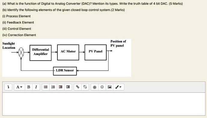 SOLVED: aWhat is the function of Digital to Analog Converter (DAC ...