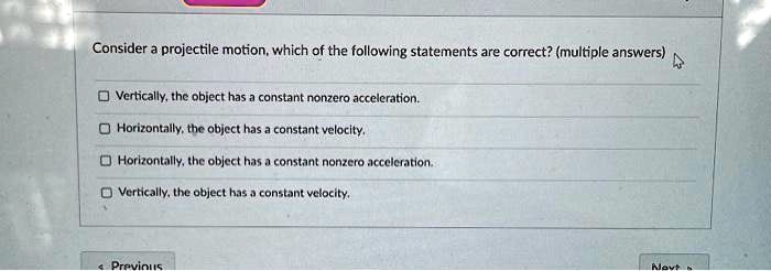 Solved Vertically The Object Has A Constant Nonzero Acceleration