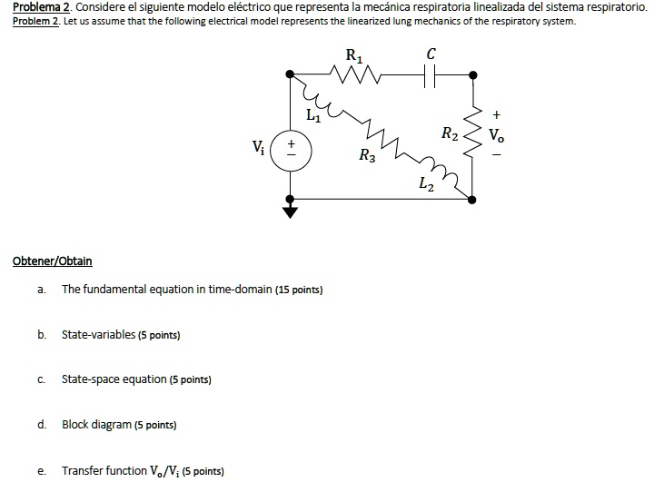 SOLVED: Problem: Consider the following electrical model that ...