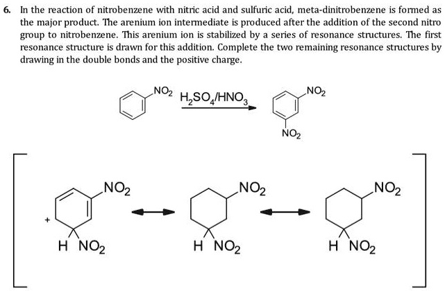 in the reaction of nitrobenzene with nitric acid and sulfuric acid meta ...