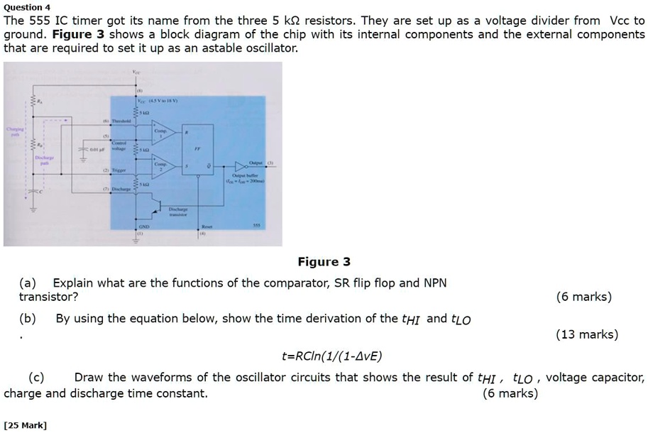 question the 555 ic timer got its name from the three 5 kq resistors ...