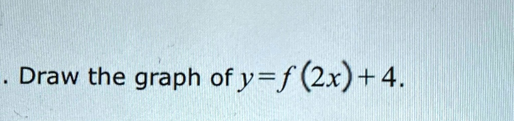 Draw the graph of y=f(2x)+4