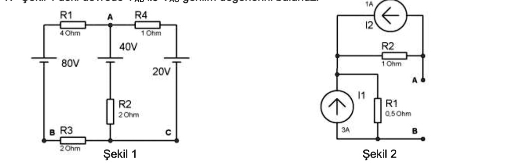 SOLVED: a-) Find the voltage values of VAB and VAC in the circuit in ...
