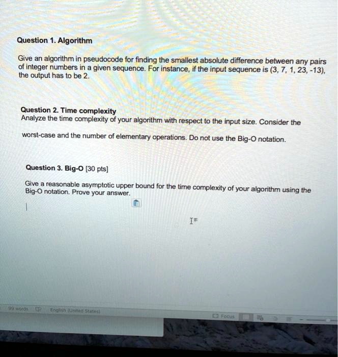 Solved Question 1algorithm Give An Algorithm In Pseudocode For 4248
