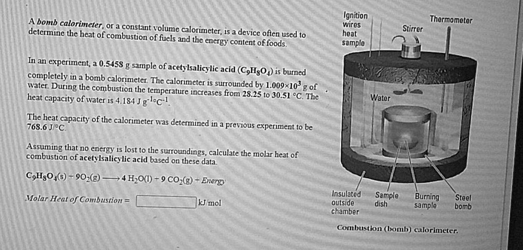 SOLVED:Abomb calorimeter , determine the heateof conbossonbFolume ...