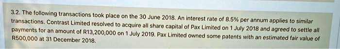 SOLVED: a. Determine the acquisition date b. Calculate the purchase ...