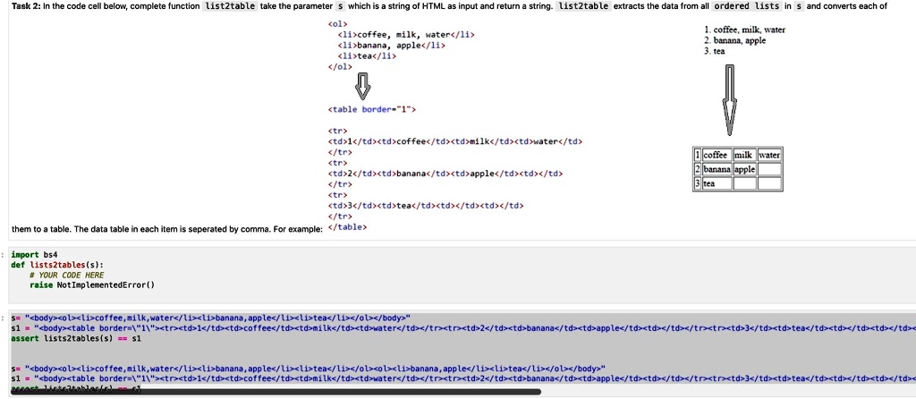 Solved Texts In Python Please Make Sure All The Assert Functions Can Run Task 2 In The Code