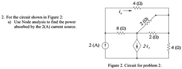 SOLVED: 2. For the circuit shown in Figure 2:a) Use Node analysis to ...