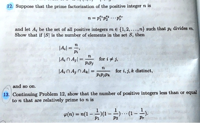 SOLVED:12. Suppose that the prime factorization of the positive integer ...