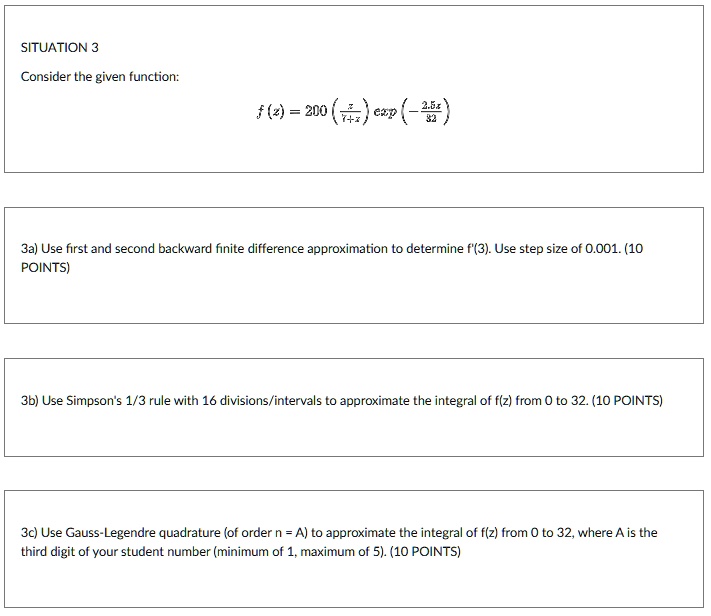 SOLVED: Consider the given function: f(2) = 200 3a) Use first and ...