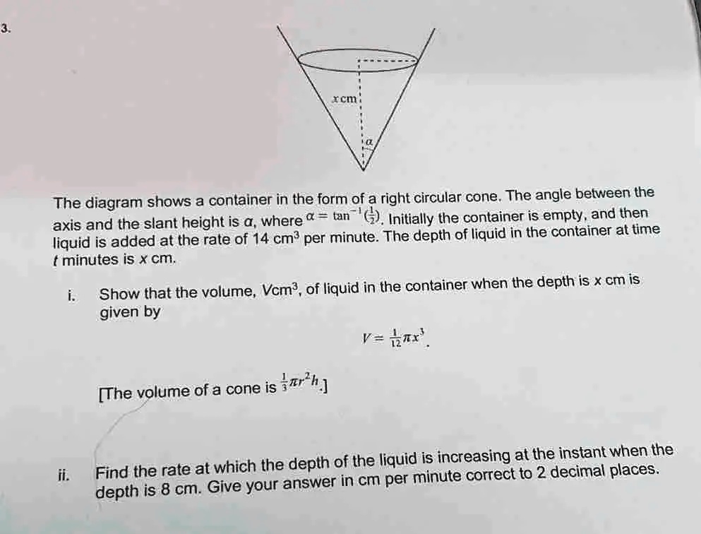 VIDEO solution: The diagram shows a container in the form of 3 right ...