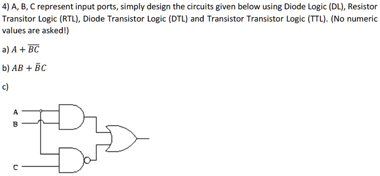 Solved 4 A B C Represent Input Ports Simply Design The Circuits 4031