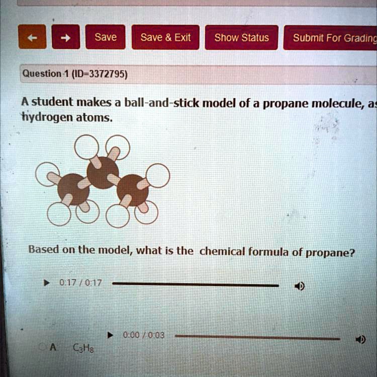 Save Save Exit Show Status Submit For Grading Question 1 (ID=3372795) A ...
