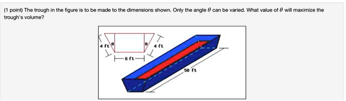 SOLVED: point The trough in the figure trough' volume? be made the ...