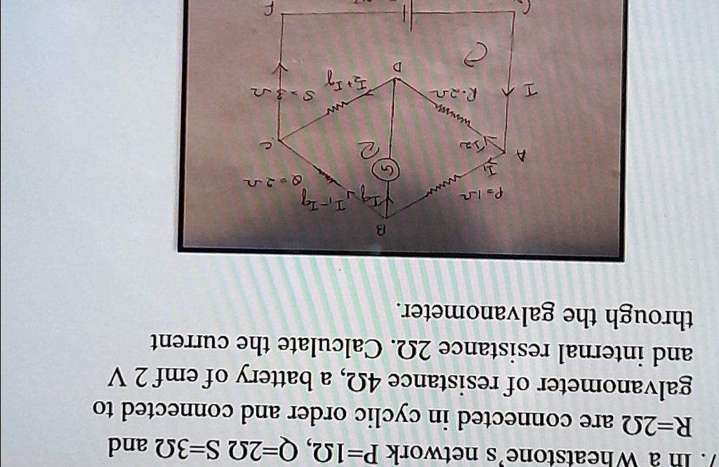 SOLVED: 'calculate current through galvanometer' SOLVED: 'calculate current through galvanometer'