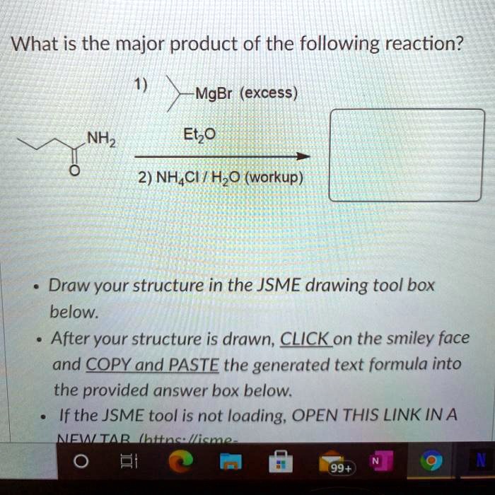 SOLVED:What is the major product of the following reaction? MgBr ...