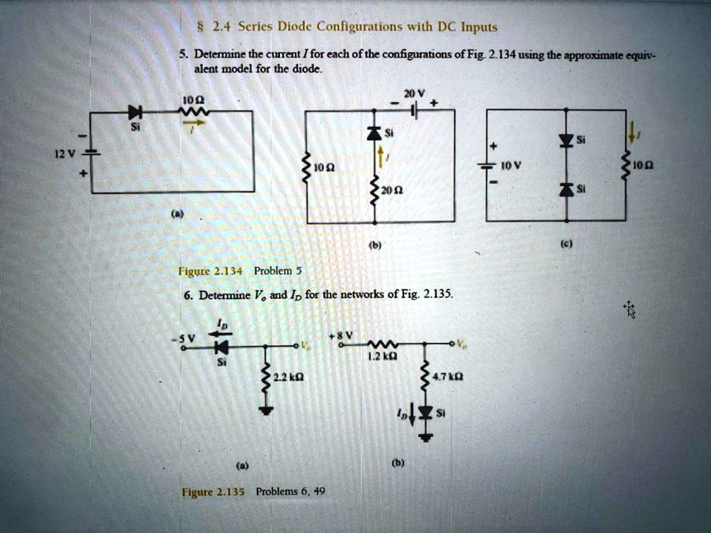 § 2 4 Series Diode Configurations With Dc Inputs 5 Determine The