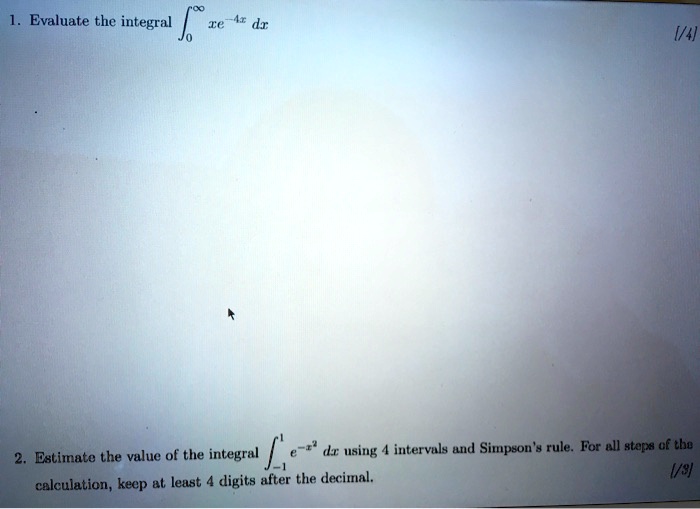 SOLVED: Evaluate the integral using intervals and Simpson's rule for ...