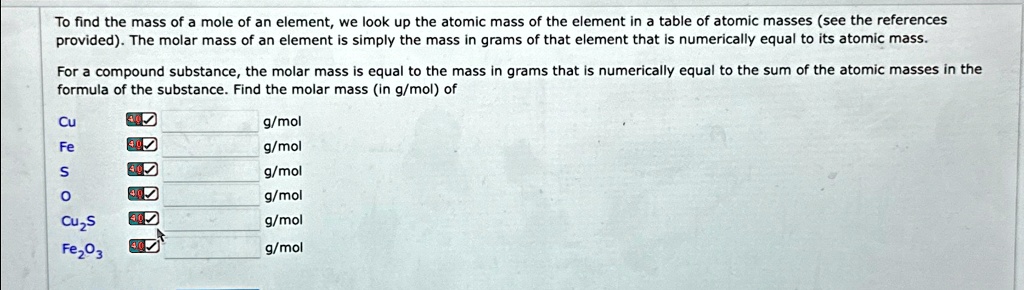 to find the mass of a mole of an element we look up the atomic mass of ...