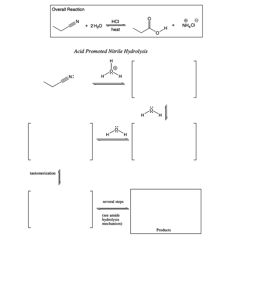 Overall Reaction N + 2H2O HCI heat Acid Promoted Nitrile Hydrolysis H H ...