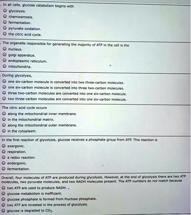 in all cells glucose catabolism begins with glycolysis chemiosmosis ...