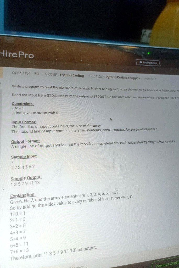 Solved Texts Write A Program To Print The Elements Of An Array N After Adding Each Array