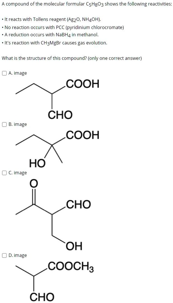 SOLVED: Compound of the molecular formula C5H8O3 shows the following ...