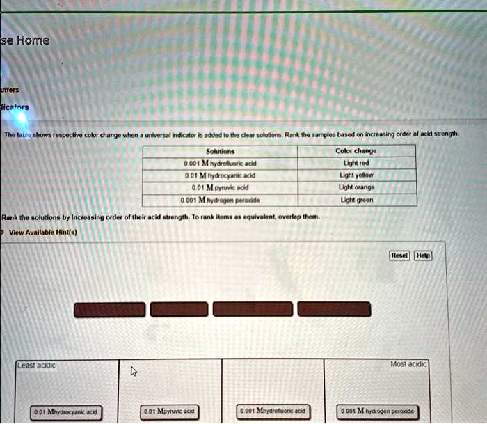 SOLVED: Home Buffers Indicators The table shows respective color change when a universal ...