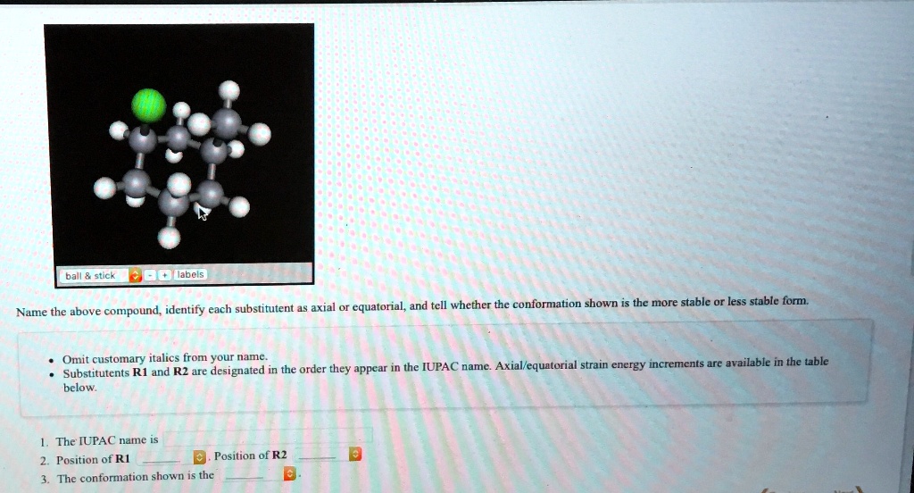 SOLVED: stice labels each substitutent as axial equatorial, and tell ...