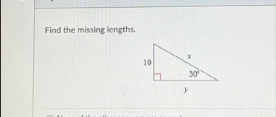 SOLVED: Find the missing lengths.